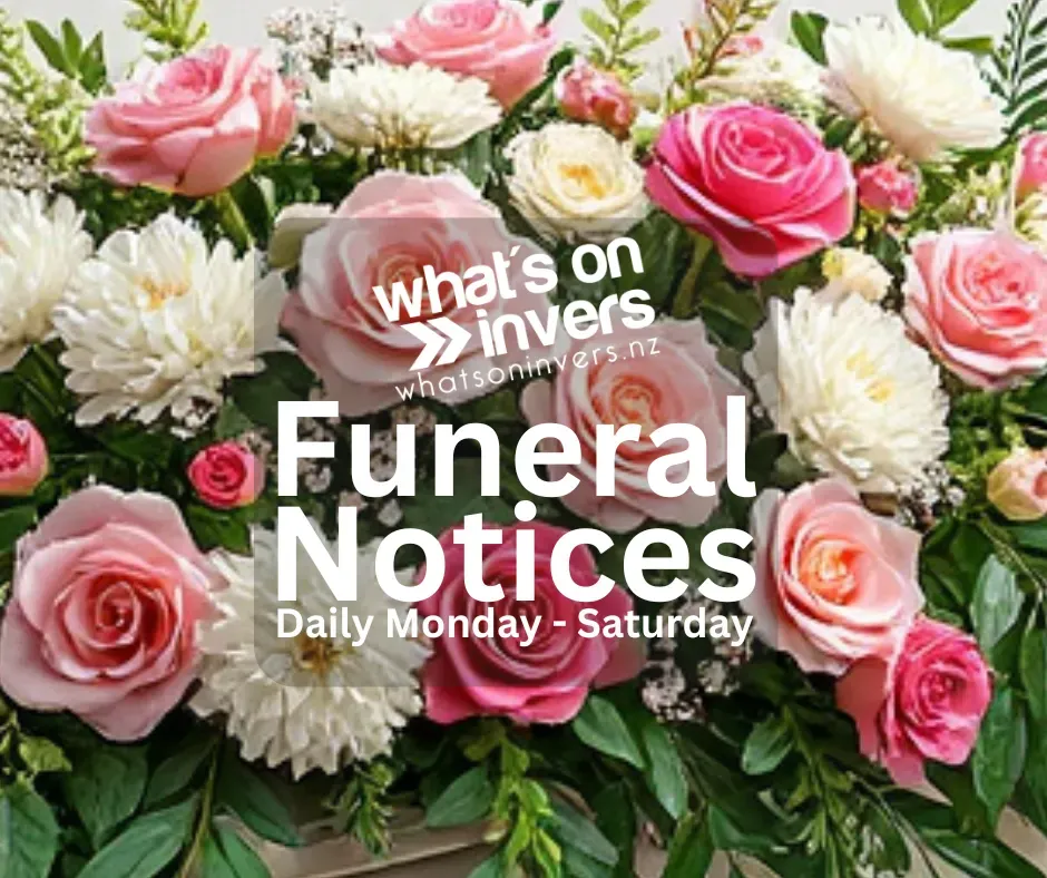 Invercargill Funeral Notices - Monday 5th January