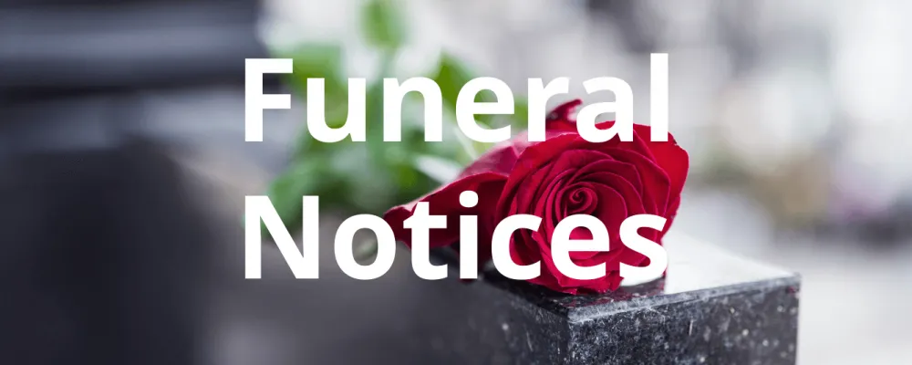 Funeral Notices - Tuesday 27th December