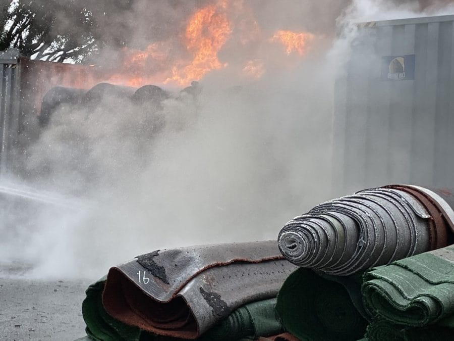 Synthetic Turf Rolls Suspected to Have Caused Fire at Turnbull Thompson ...